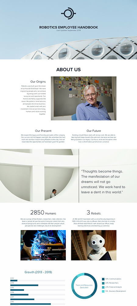 Tech Company Employee Handbook | Xtensio